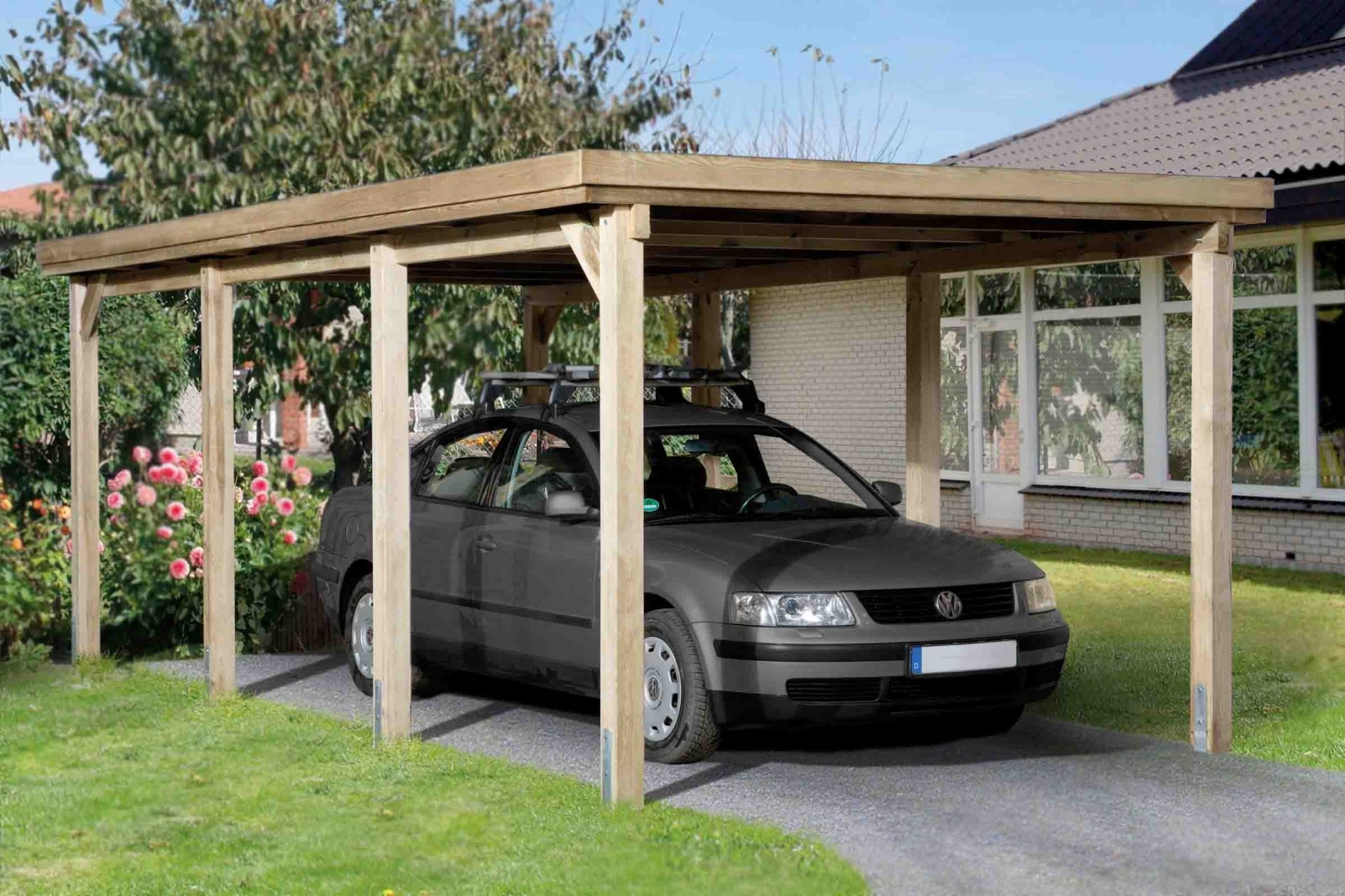 Carport: Copertine auto din Lemn & Conectori ᐈ HORNBACH