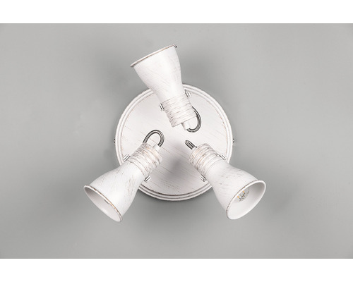 Plafonieră Trio Steam E14 max. 3x10W, alb patinat | HORNBACH
